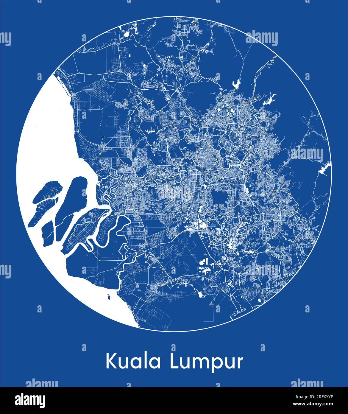 Malaysia city map Stock Vector Images - Alamy