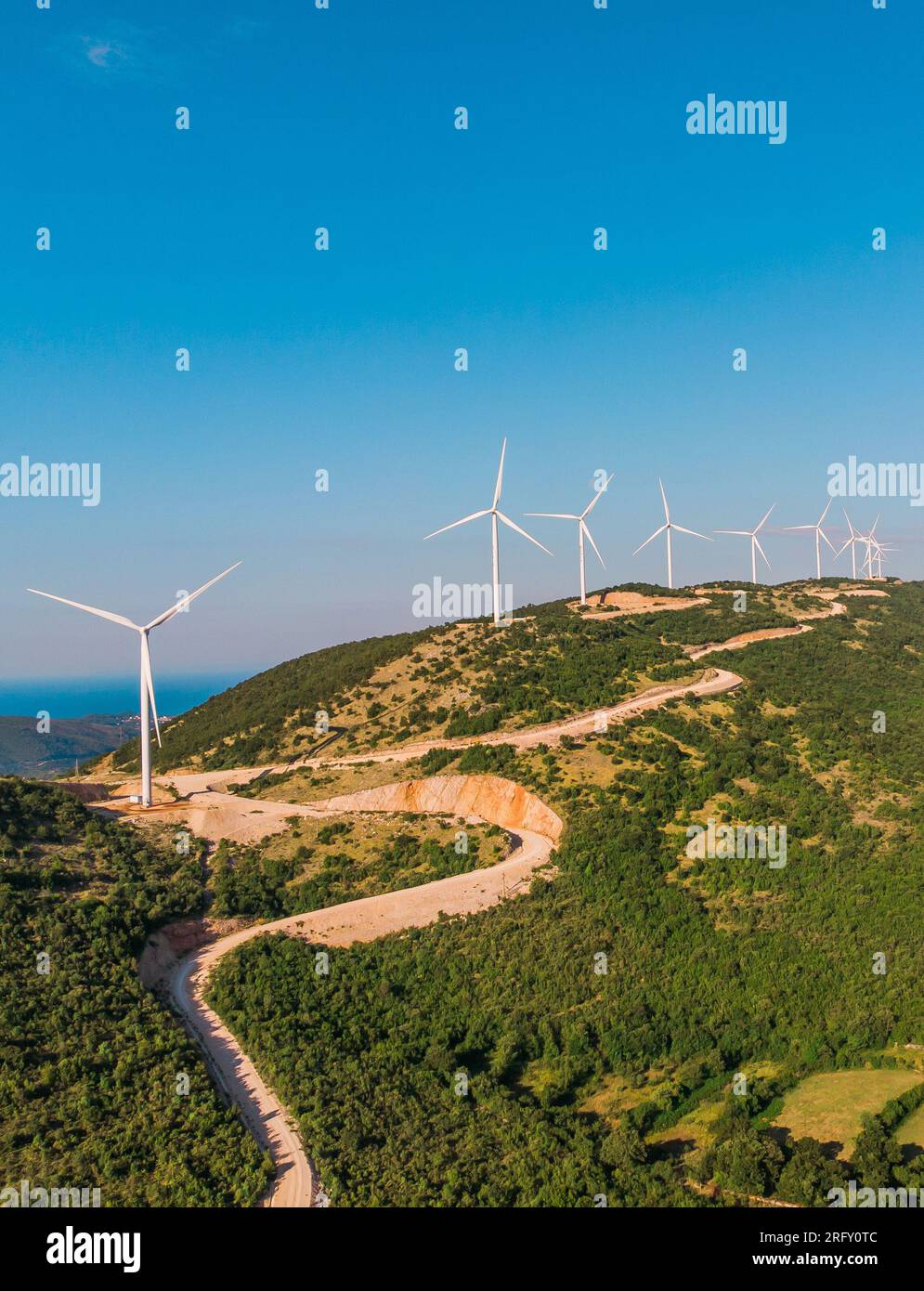 Wind power stations. Renewable energy and clean energy. Wind power is ...