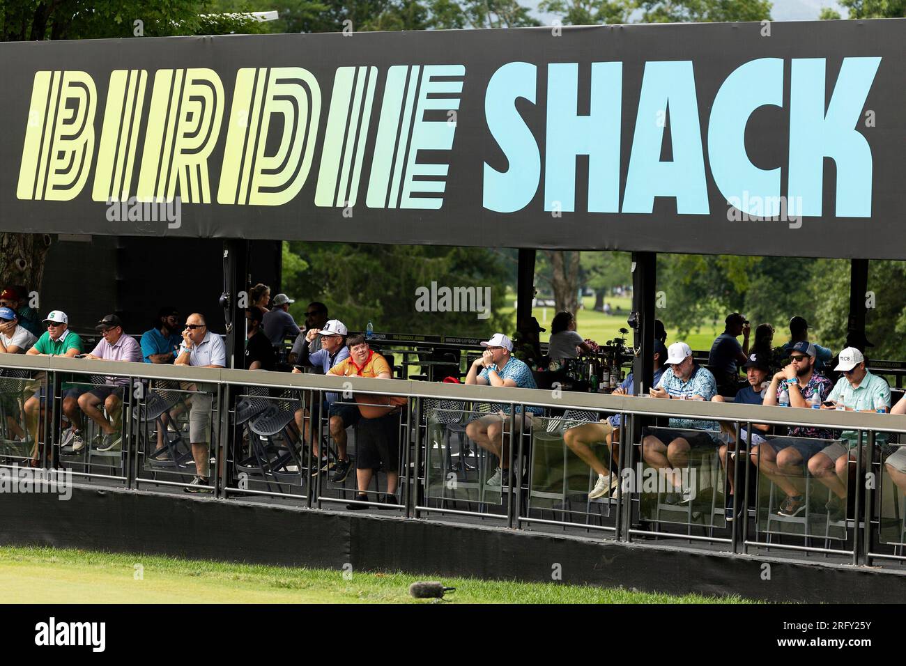 Fans seen at the Birdie Shack during the final round of LIV Golf ...