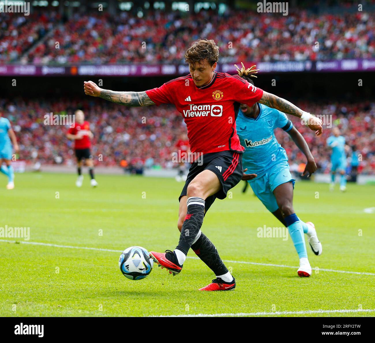 6th August 2023; Aviva Stadium, Dublin, Ireland: Pre Season Football Friendly, Manchester United ...