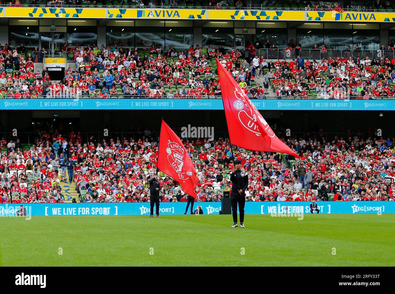 6th August 2023; Aviva Stadium, Dublin, Ireland: Pre Season Football Friendly, Manchester United ...