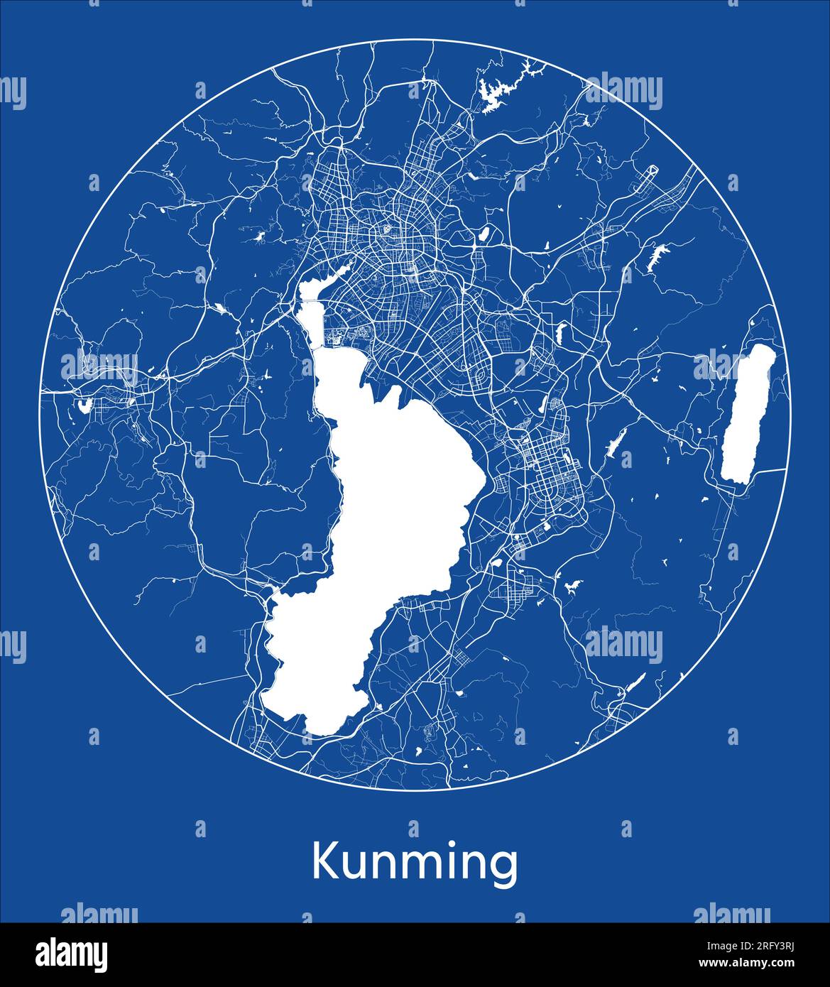 Map of kunming hi-res stock photography and images - Alamy
