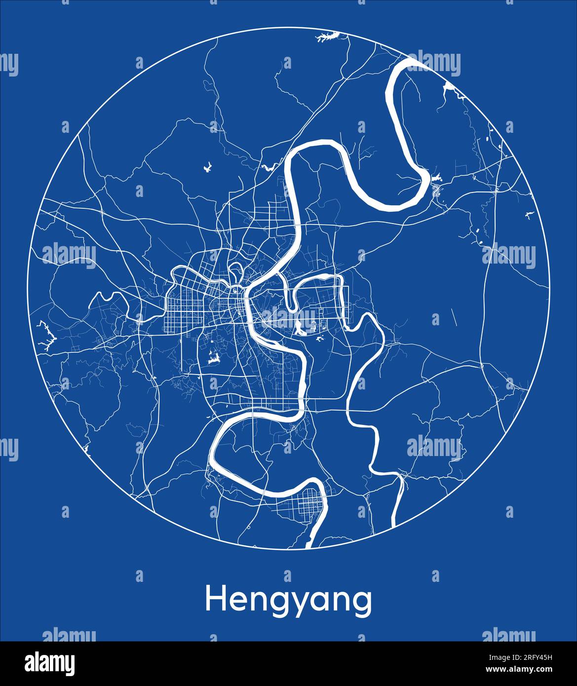 Hengyang silhouette map hi-res stock photography and images - Alamy