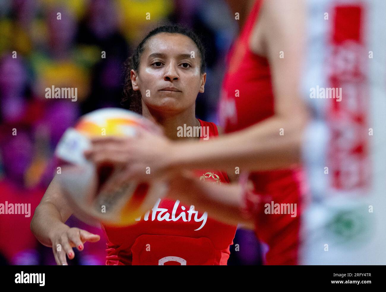 England's Imogen Allison during the 2023 Netball World Cup final at the ...