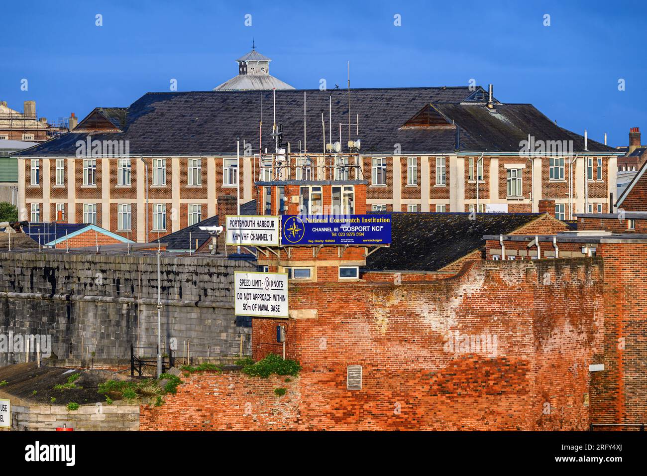 The former signals tower at Fort Blockhouse on the Gosport side of the ...