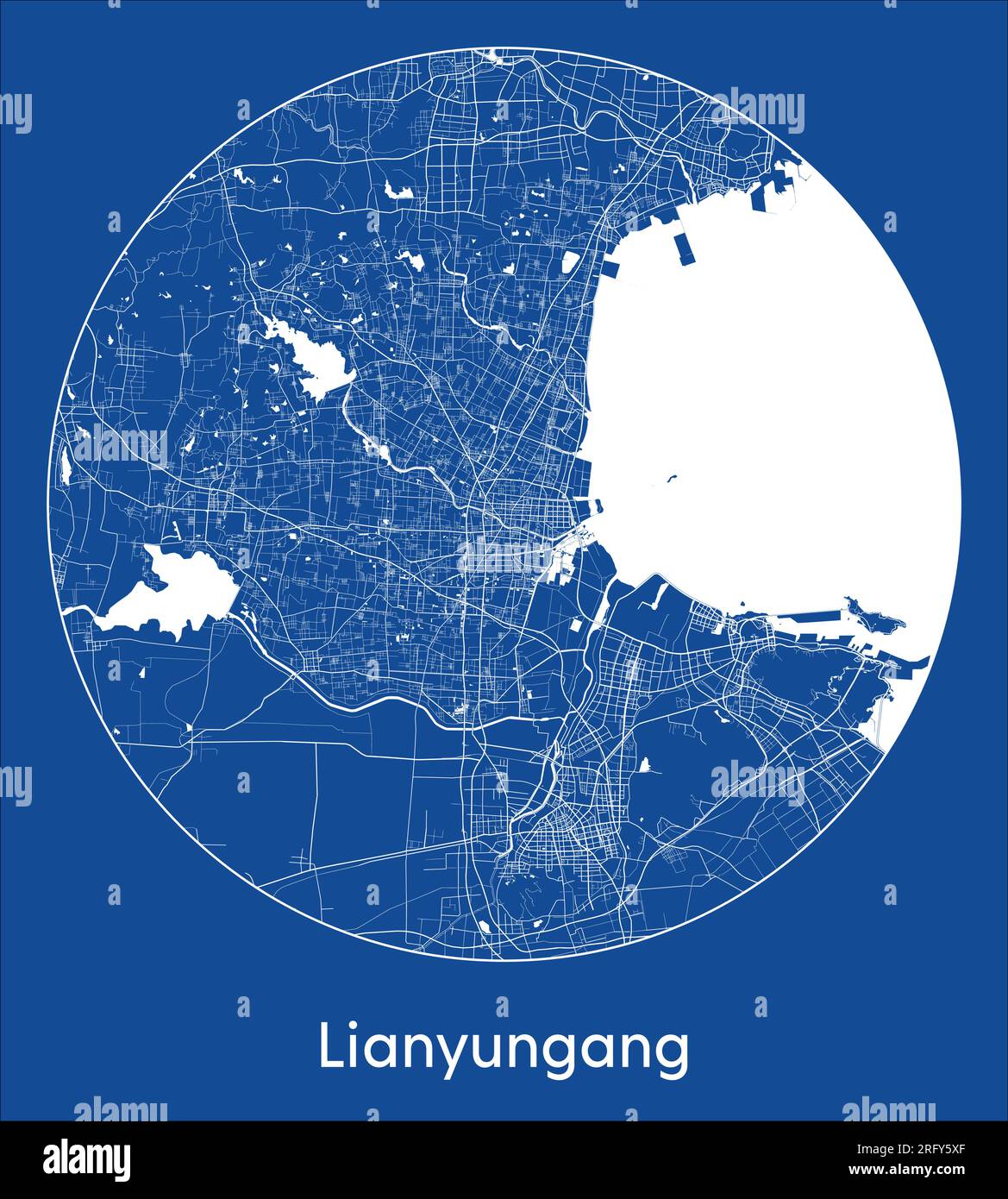 Lianyungang map vector hi-res stock photography and images - Alamy