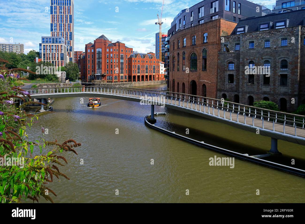 Castle Bridge - a modern design attractive curved footbridge over the ...