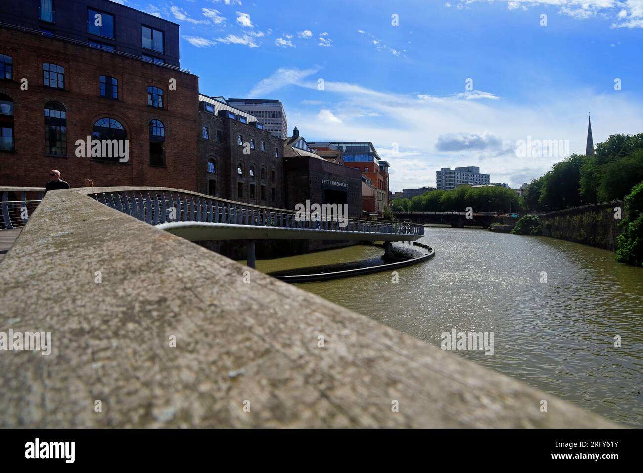 Castle Bridge - a modern design attractive curved footbridge over the ...
