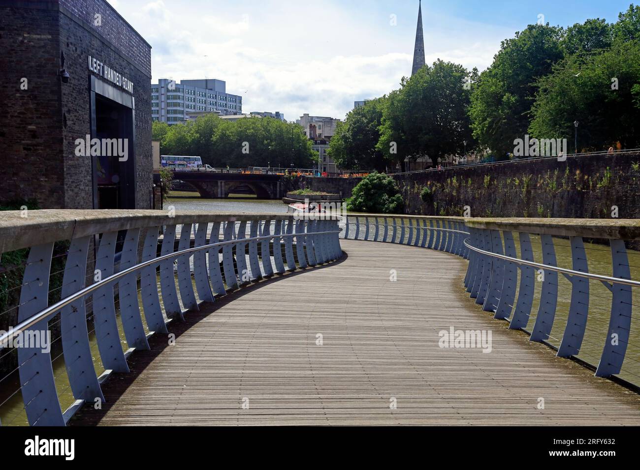 Castle Bridge - a modern design attractive curved footbridge over the ...