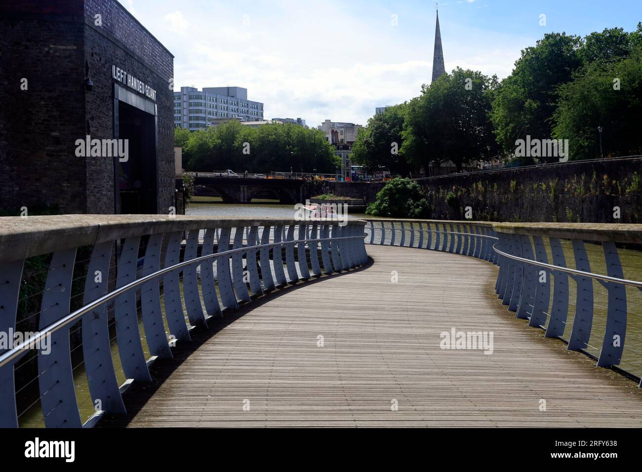 Castle Bridge - a modern design attractive curved footbridge over the ...