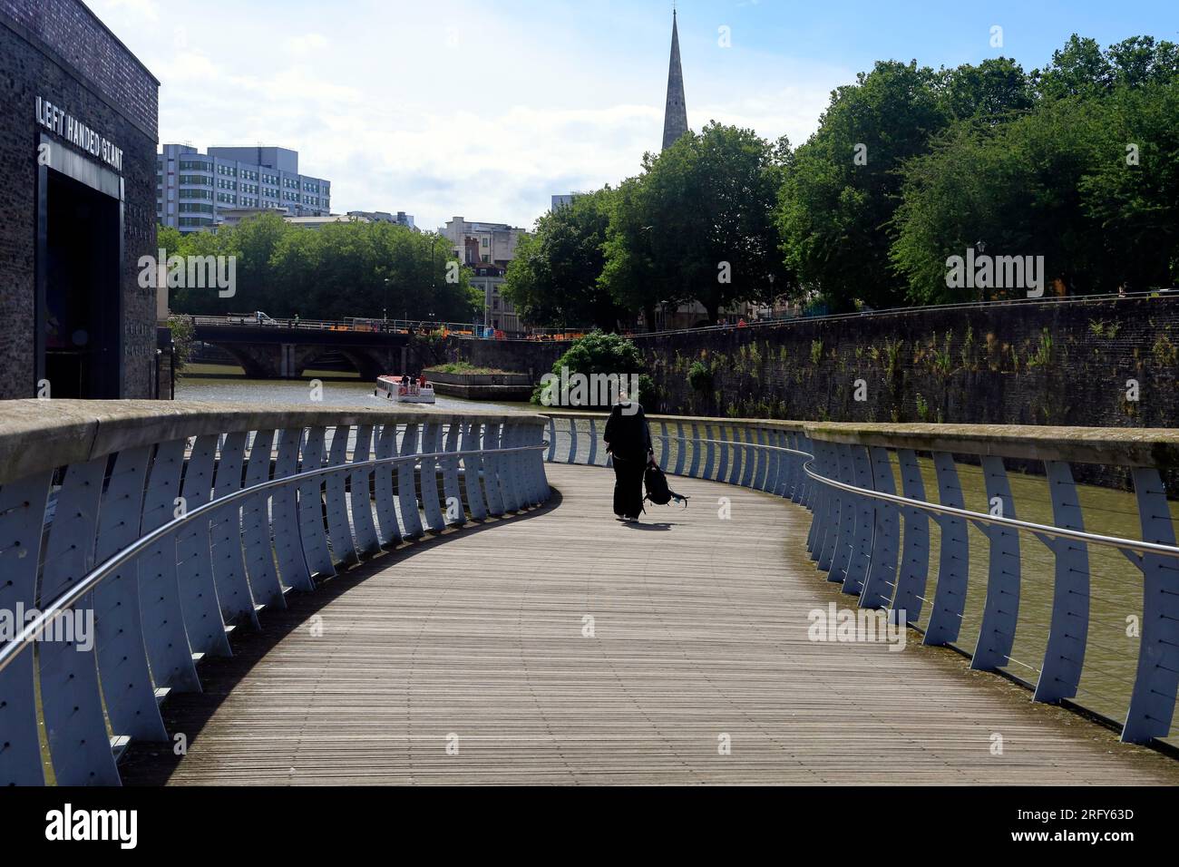 Castle Bridge - a modern design attractive curved footbridge over the ...