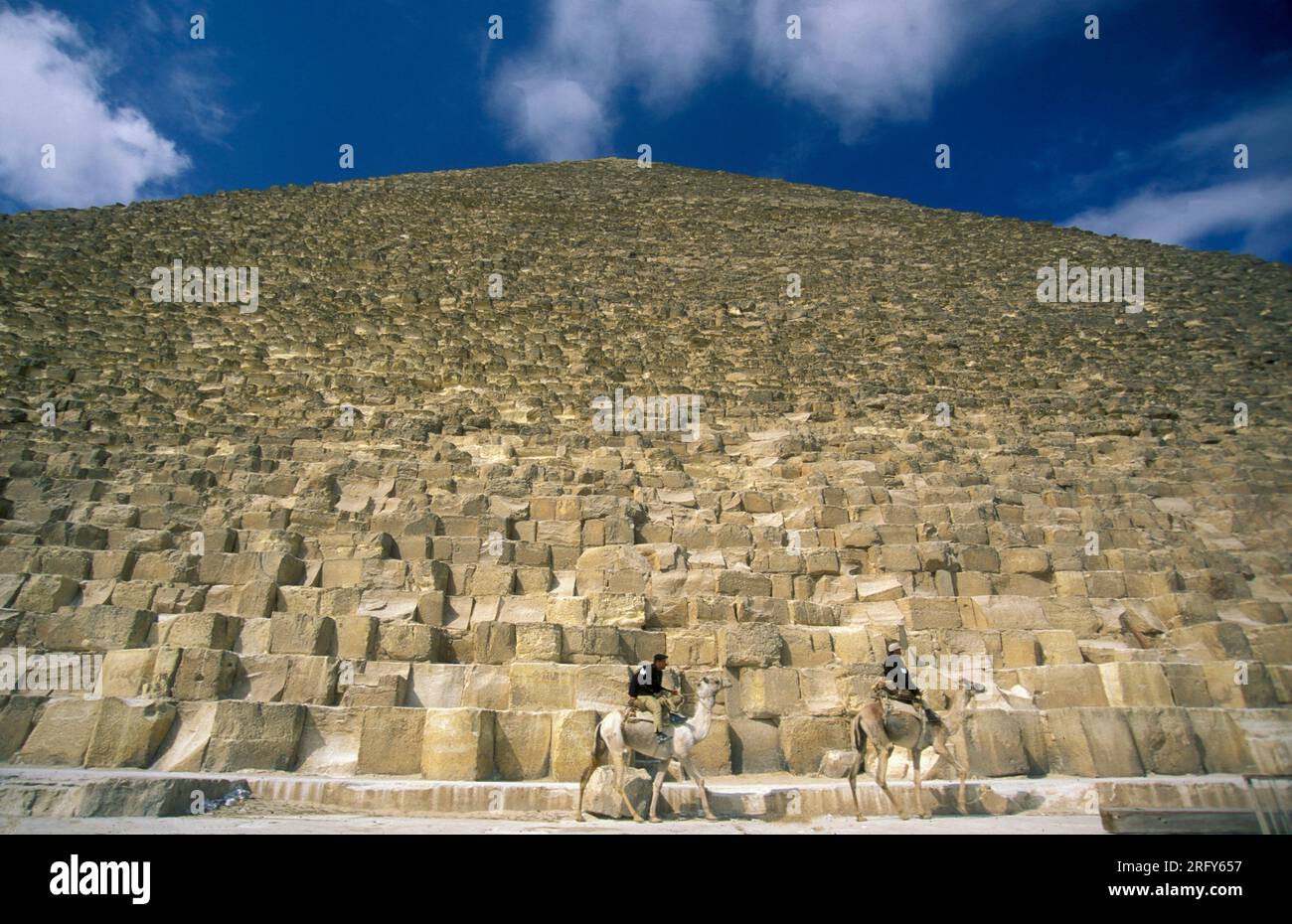 The pyramids of giza near the city of Cairo at the capital of Egypt in ...