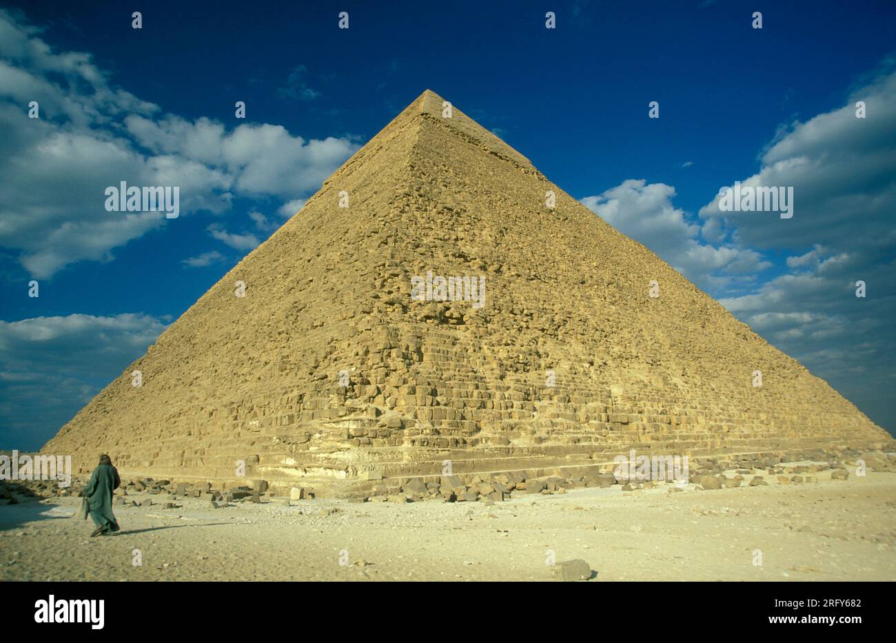 The pyramids of giza near the city of Cairo at the capital of Egypt in ...