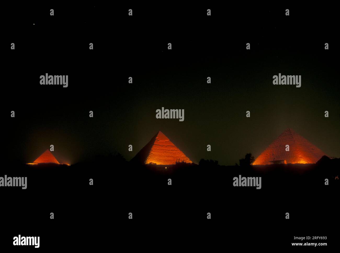 The pyramids of giza near the city of Cairo at the capital of Egypt in ...