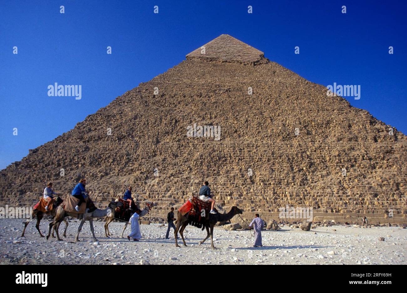 The pyramids of giza near the city of Cairo at the capital of Egypt in ...
