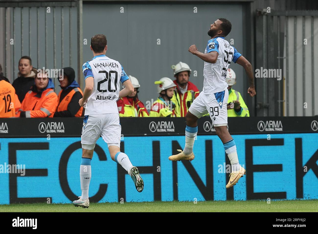 Westerlo, Belgium. 06th Aug, 2023. Club's Igor Thiago celebrates after ...