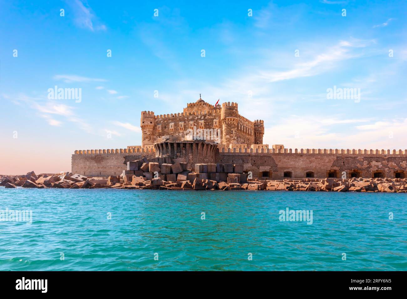 Citadel of Qaitbay, famous medieval fort built on the place of ...