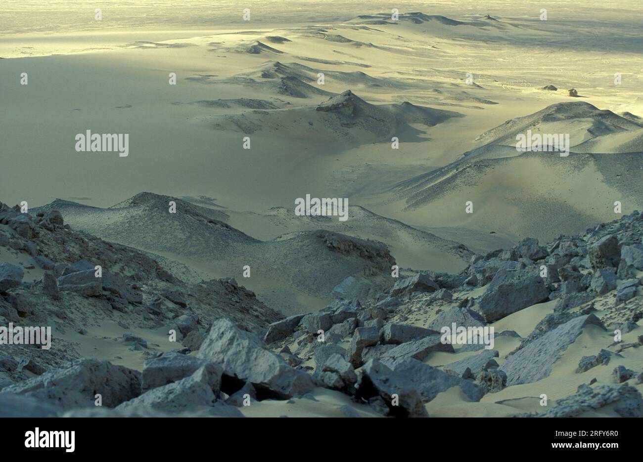 The Landscape and Nature in the White Desert near the Village of ...