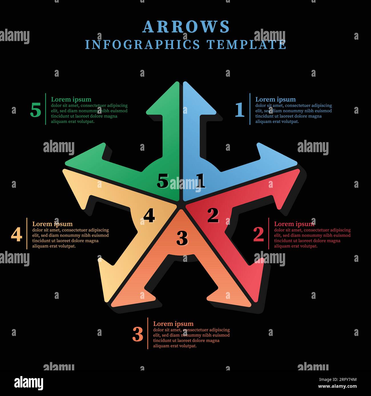 Arrow Process infographics design template. Business concept ...