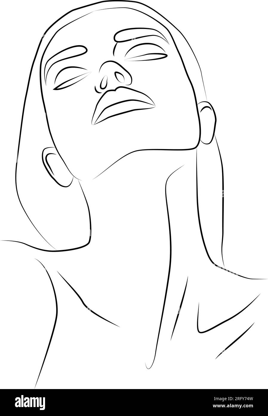 Woman Sketch Lines