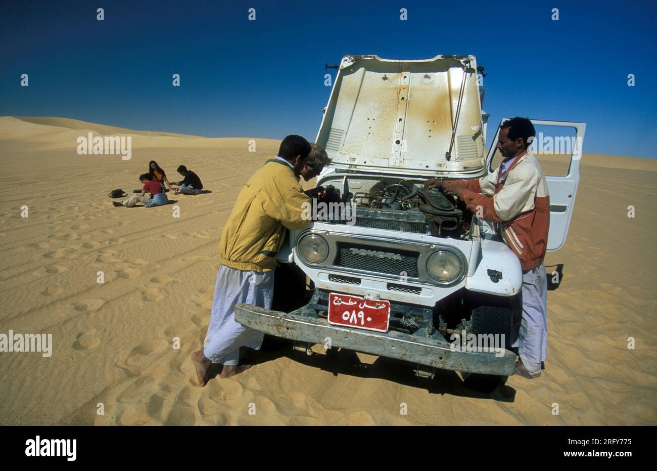 a Tourist Tour with Cars in the Landscape and Nature in the White ...