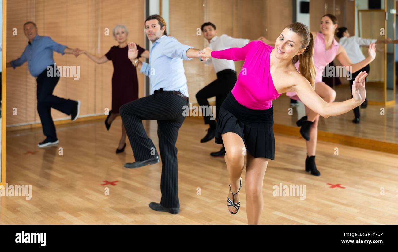 Professional dancers rehearsing studio hi-res stock photography and ...