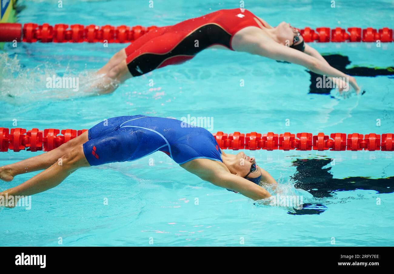 France's Anaelle Roulet at the start of the Women's 100m Backstroke S10 ...