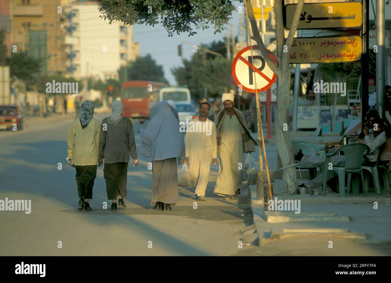 people in alley in the City of Alexandria on the Mediterranean Sea in ...