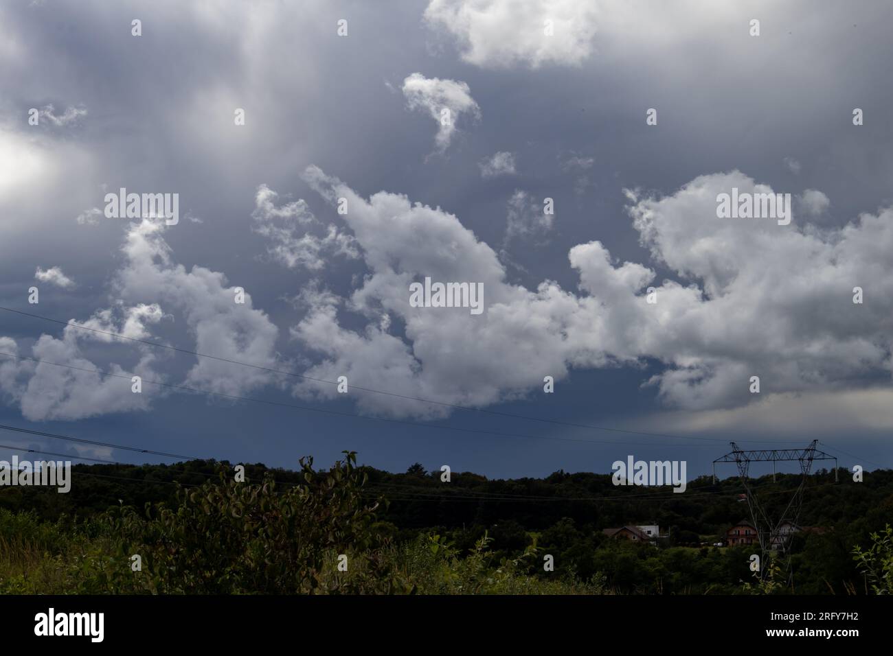 High and low rain clouds Stock Photo - Alamy