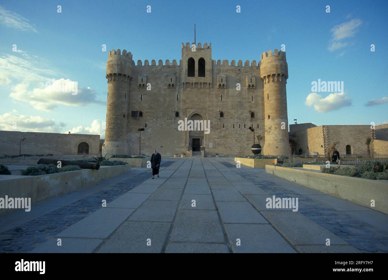 The architecture of Citadel and Fort Qaitbey at the Al Corniche Road in ...