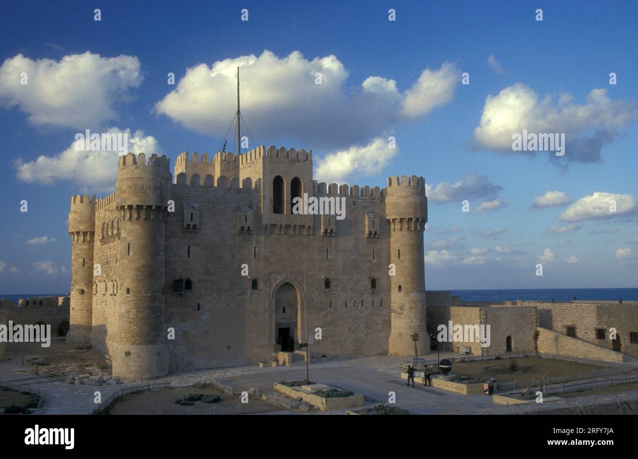 The architecture of Citadel and Fort Qaitbey at the Al Corniche Road in ...
