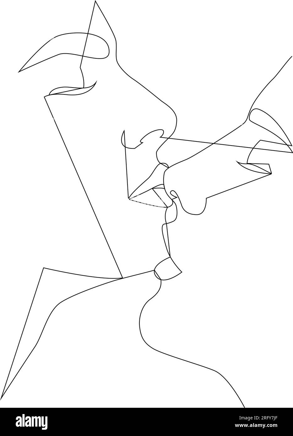 Kissing lips Stock Vector Images - Alamy