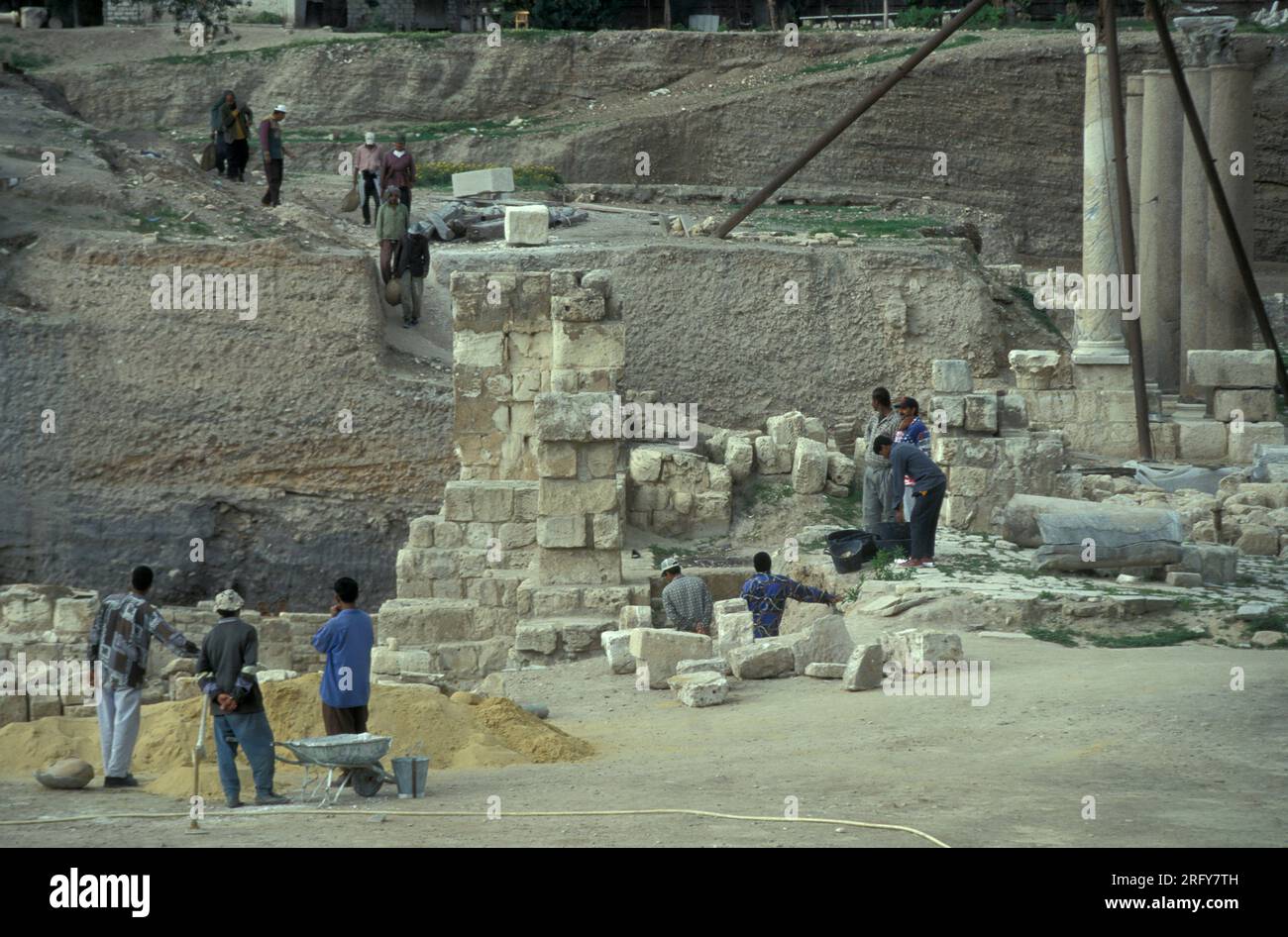 the archaeological site at the Pompei Pillar Column Park in the City ...