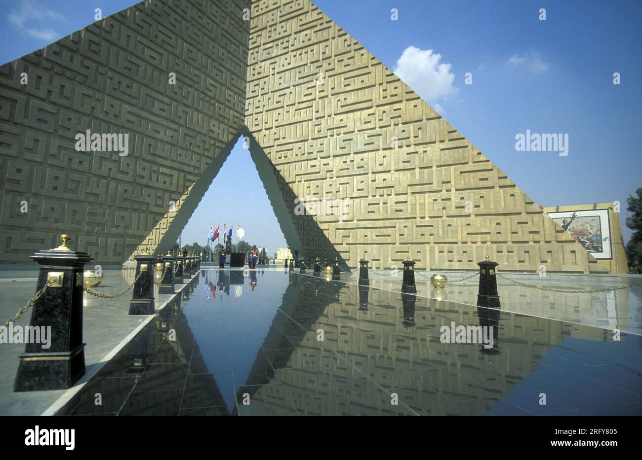the Sadat Monument in the city centre of Cairo the capital of Egypt in ...