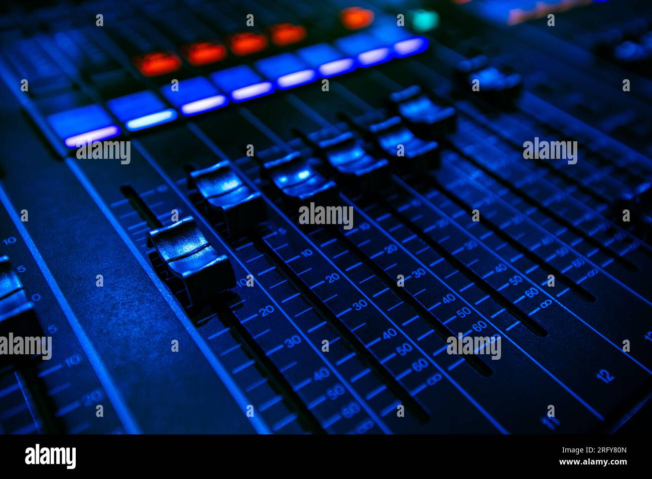 Closeup of sound control panel for design purpose Stock Photo - Alamy