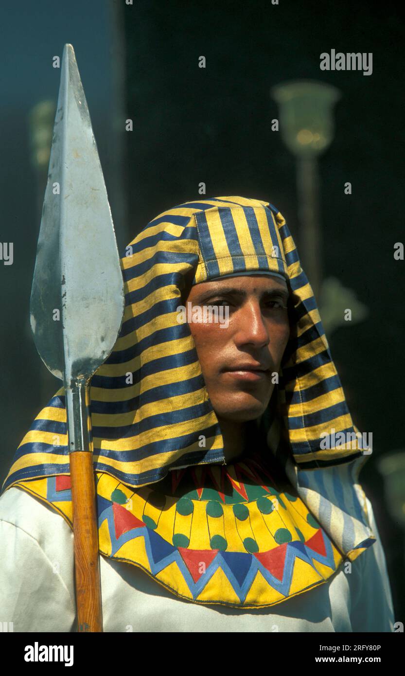 a guard at the Sadat Monument in the city centre of Cairo the capital ...