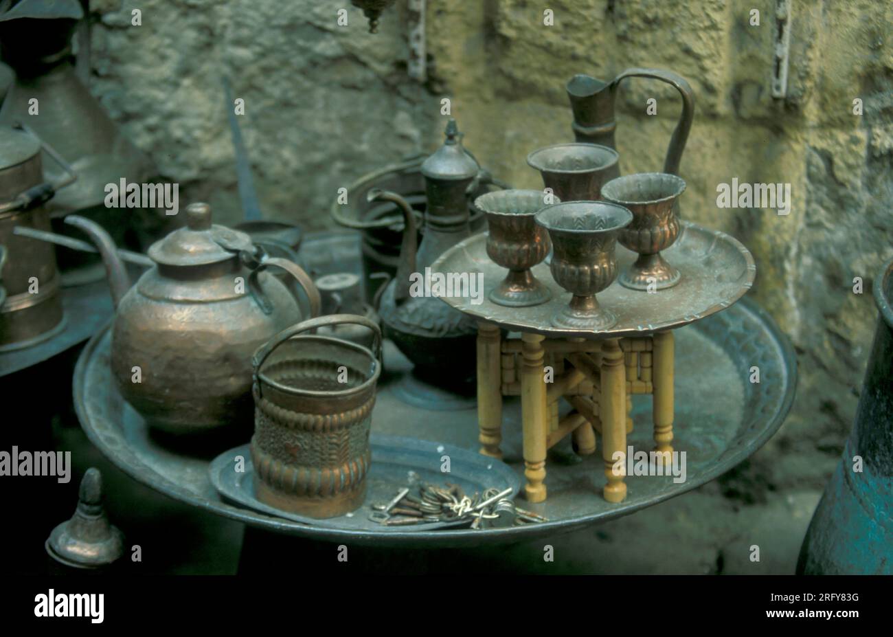 a traditional Coffee shop at the main Bazaar or Market in the city of ...