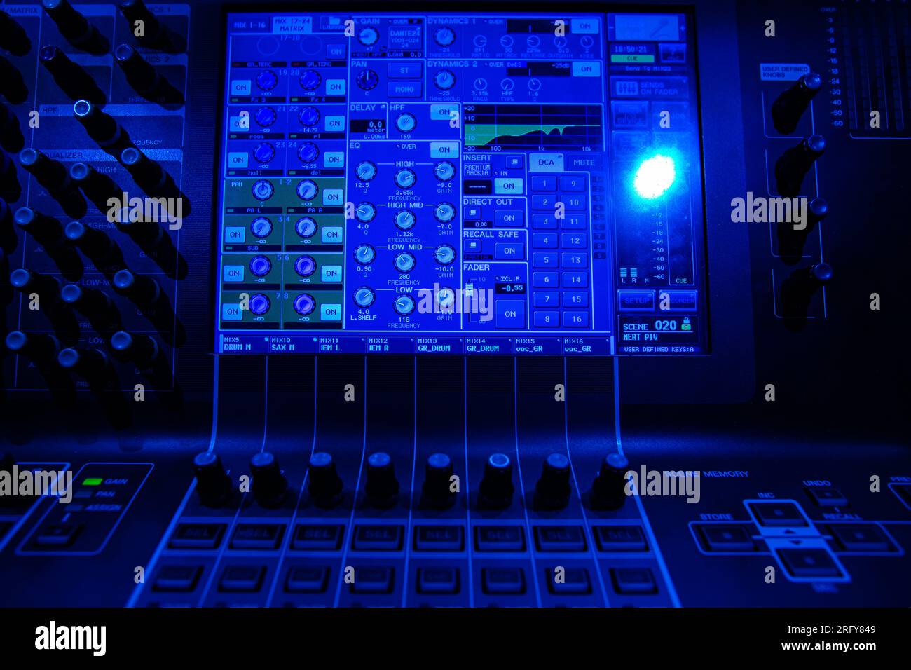 Closeup of sound control panel for design purpose Stock Photo - Alamy