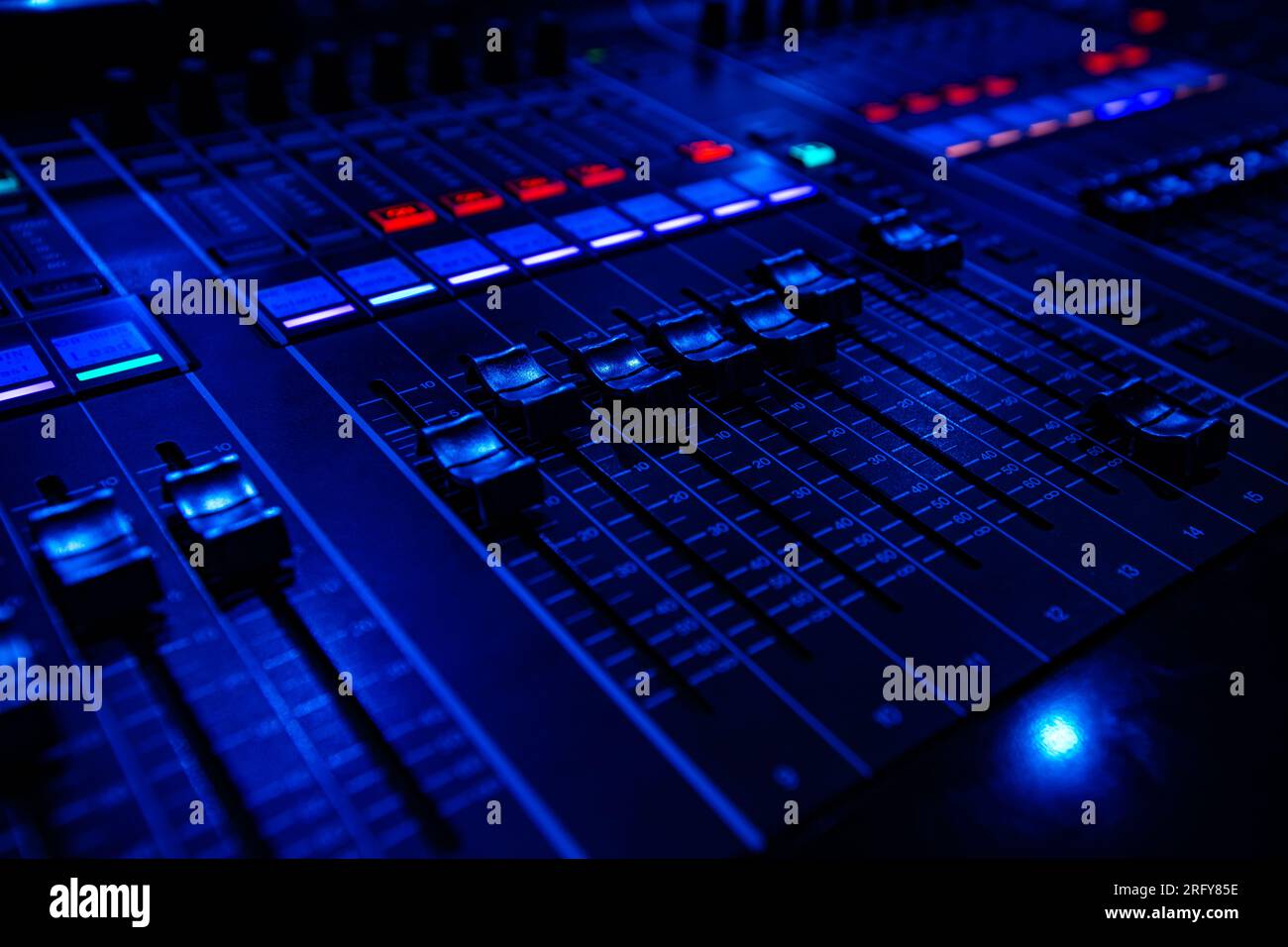 Closeup of sound control panel for design purpose Stock Photo - Alamy