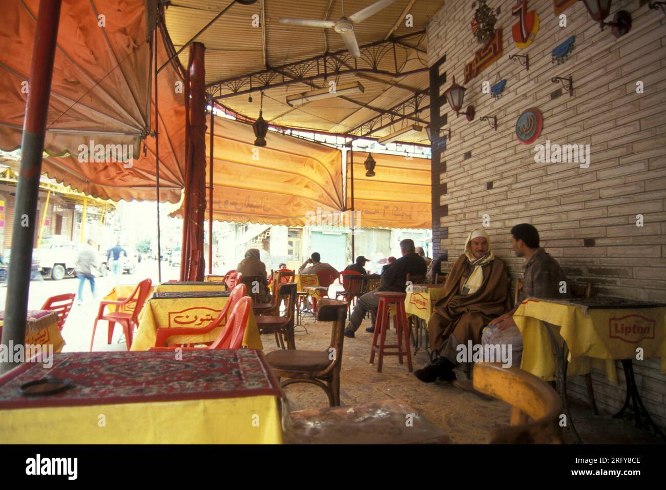 a traditional Coffee shop at the main Bazaar or Market in the city of ...