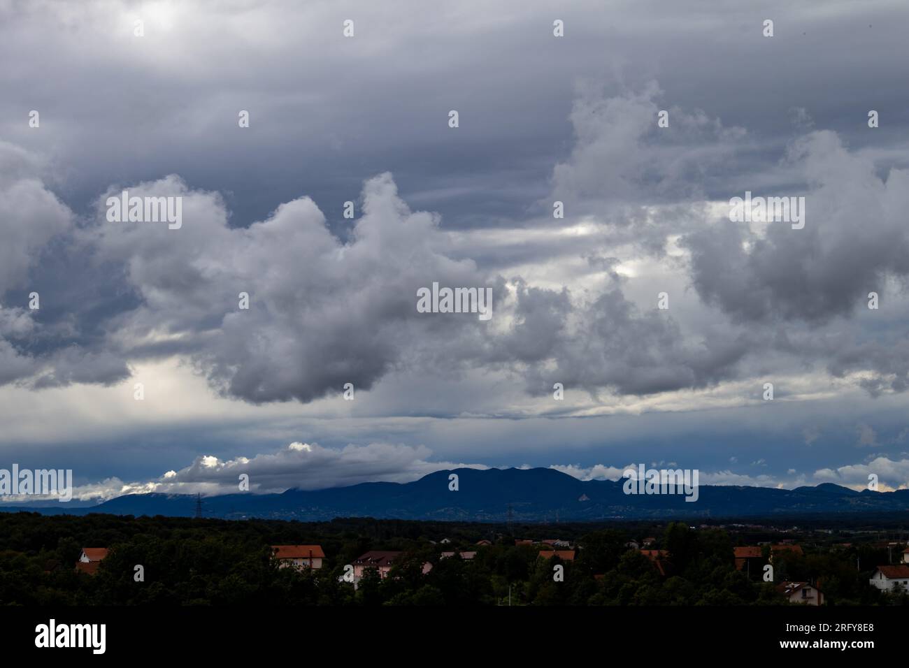 High and low rain clouds Stock Photo - Alamy
