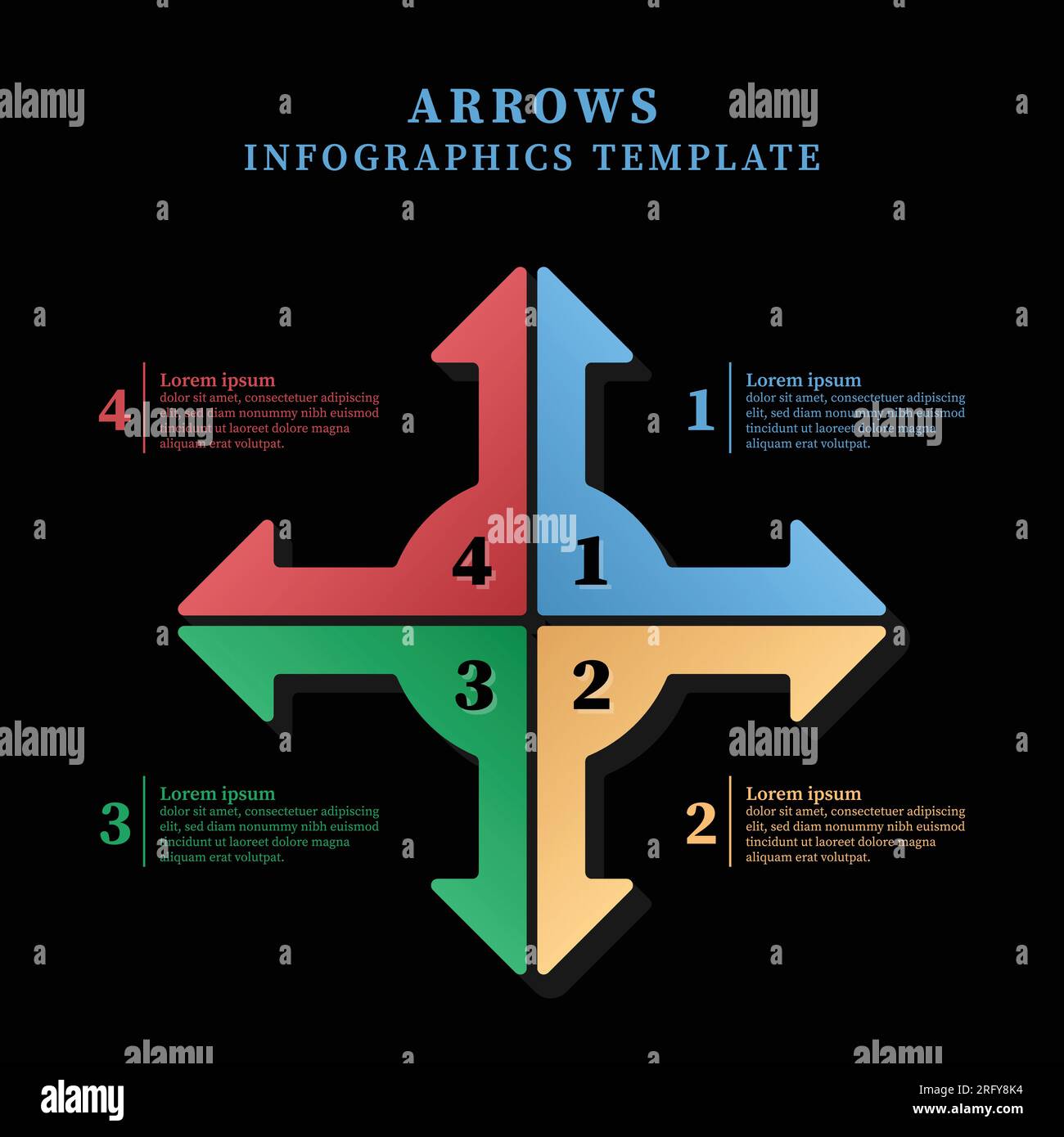 Arrow Process infographics design template. Business concept ...