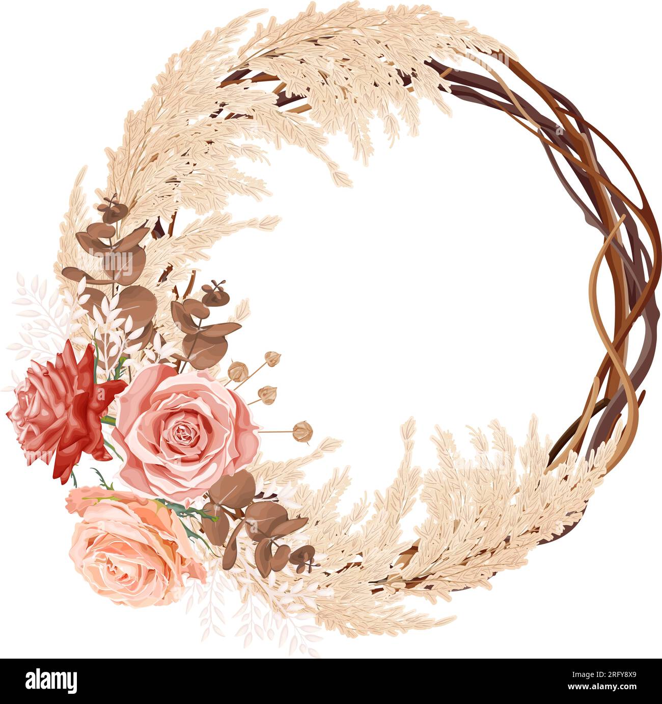 Vine wreath hi-res stock photography and images - Alamy