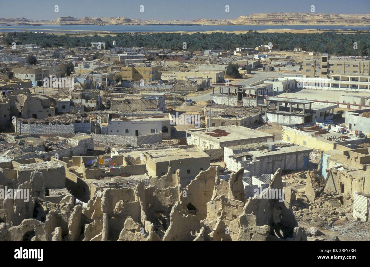 the old Village of Siwa in the Libyan or estern Desert of Egypt in ...