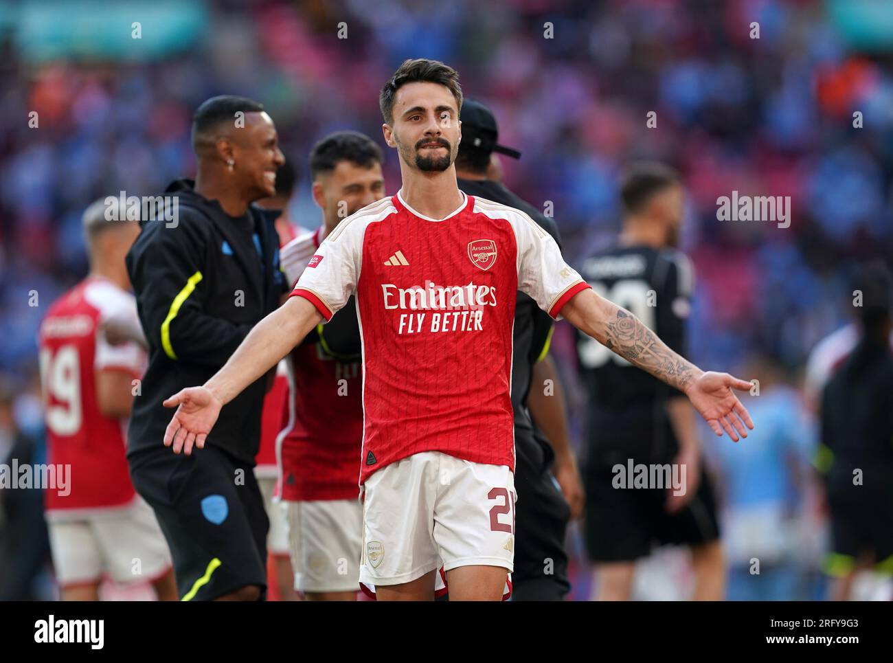 Arsenal's Fabio Vieira celebrates winning the penalty shoot-out after ...
