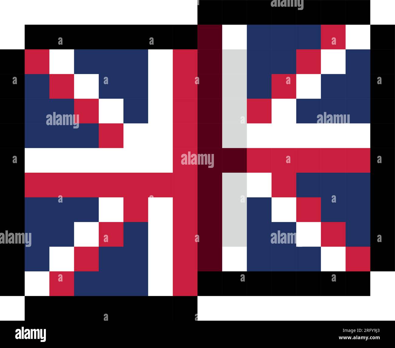 The Union Jack, national flag of UK and Northern Ireland - vector pixel ...
