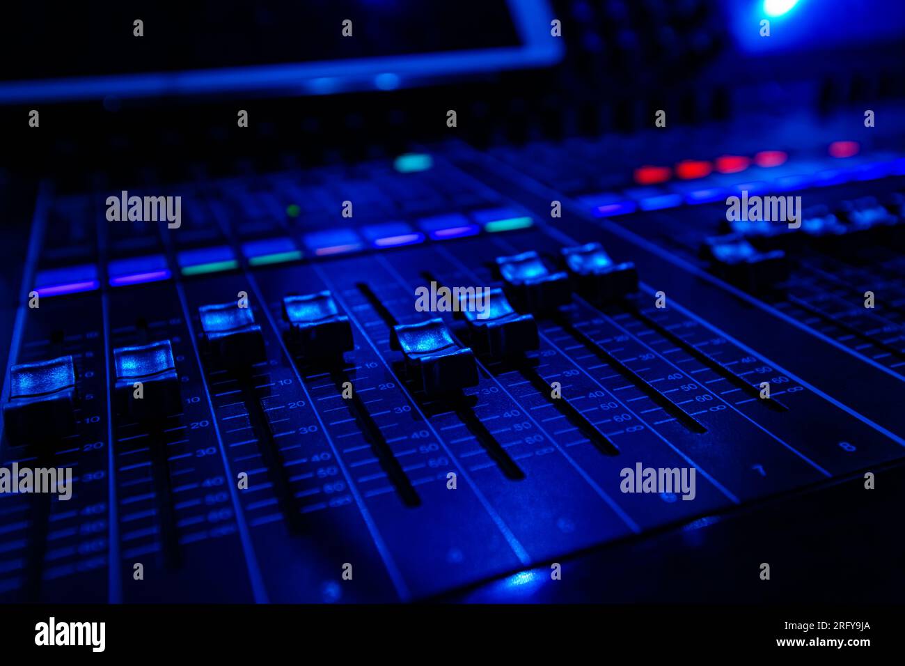 Closeup of sound control panel for design purpose Stock Photo - Alamy