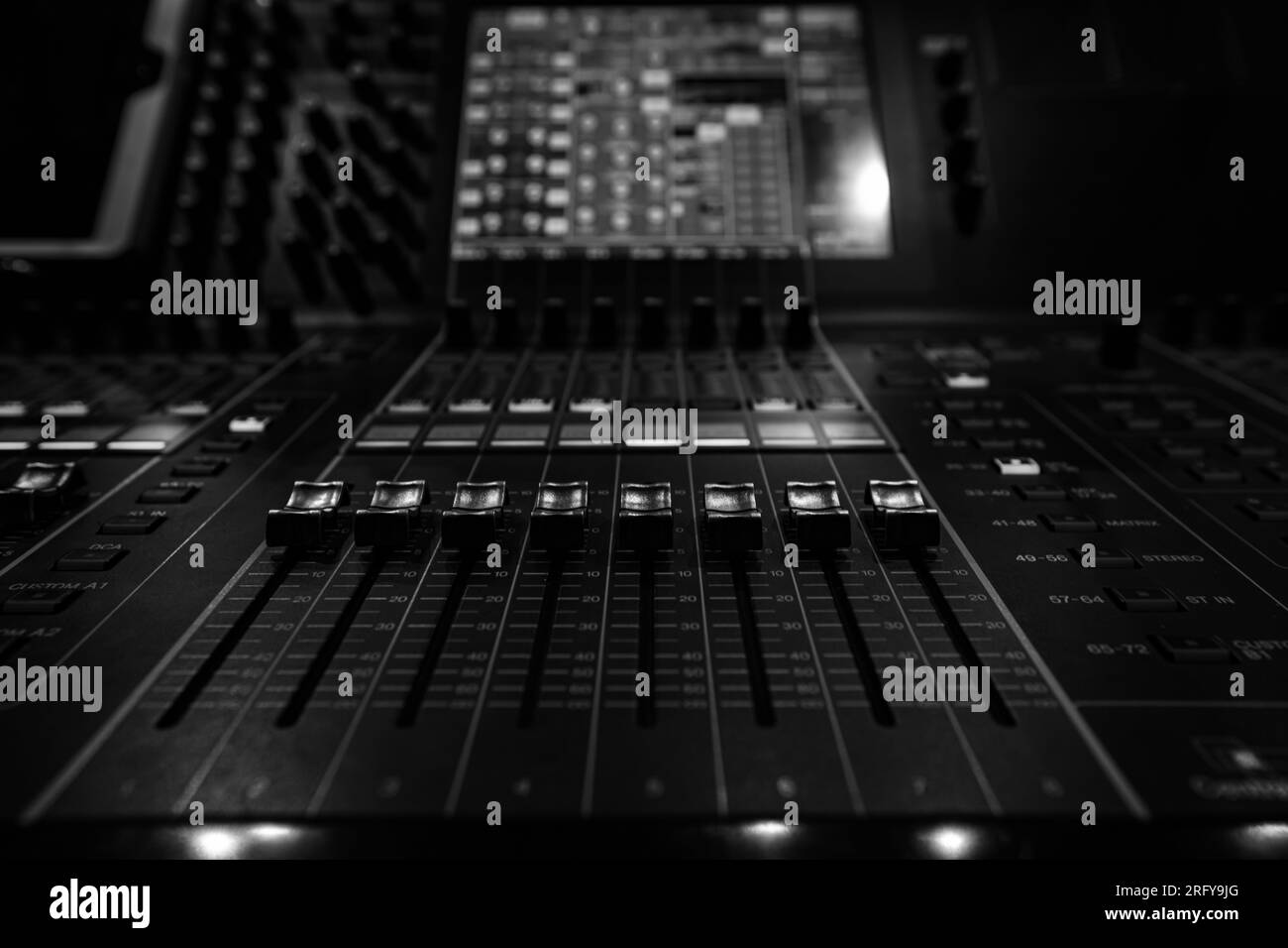 Closeup of sound control panel for design purpose Stock Photo - Alamy