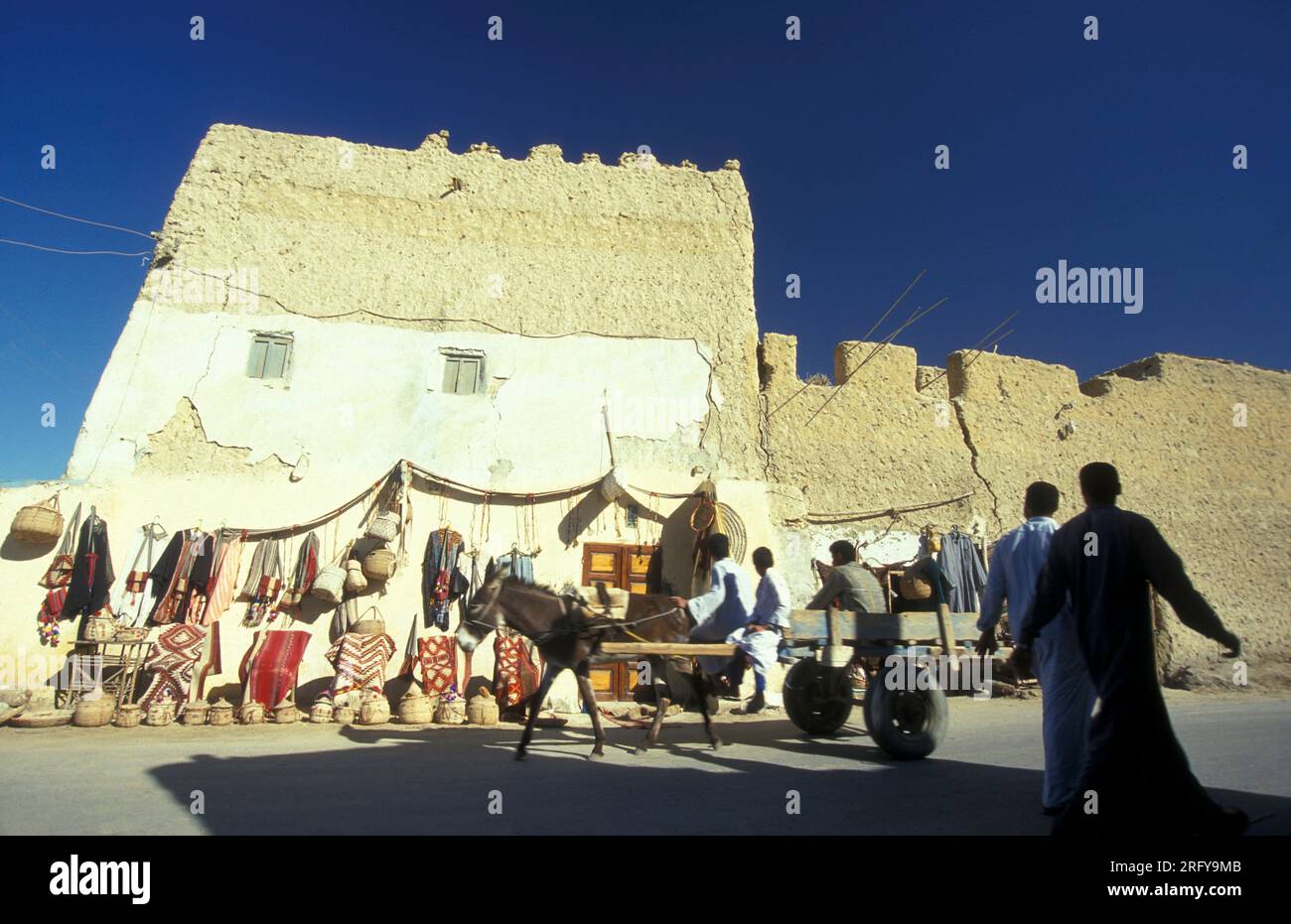 People at the Food Market in the old Village of Siwa in the Libyan or ...