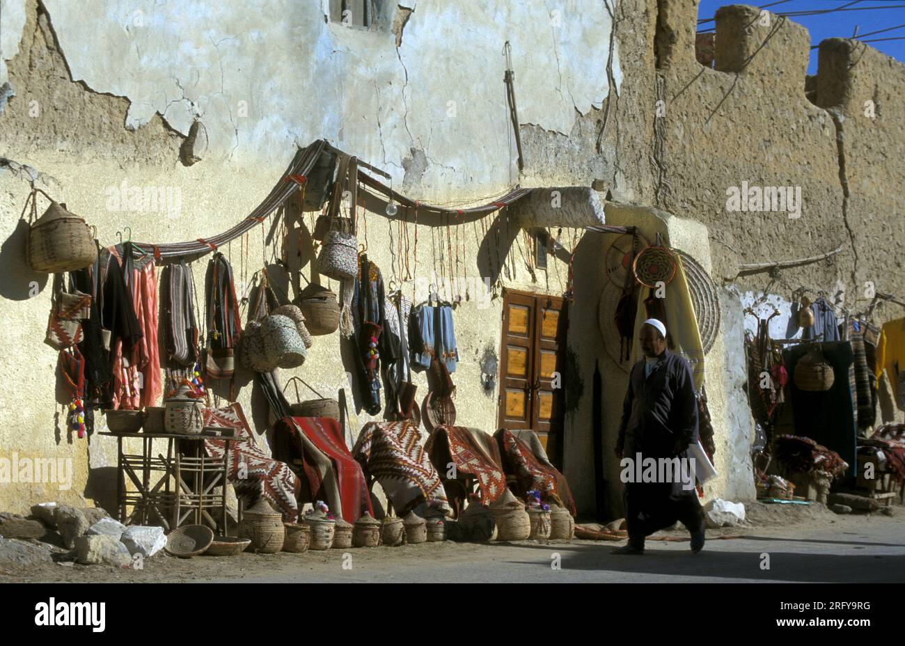 Hand made goods at a marketstreet at the market in the old Village of ...